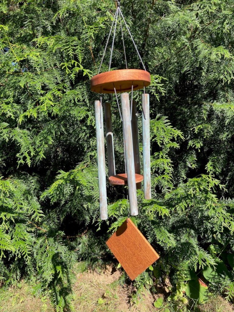 Rustic Aged Copper Wind Chimes - Cascade Mountain Woodworking